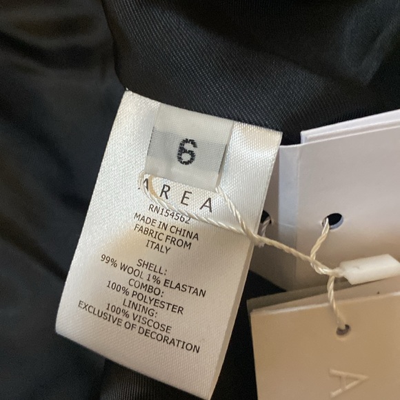 AREA | Jackets & Coats | Area Embellished Bow Cutout Cropped Blazer ...